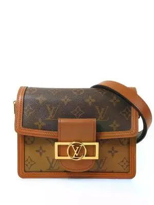 LOUIS VUITTON Mini Dauphine Monogram Reverse Shoulder Bag - Brown