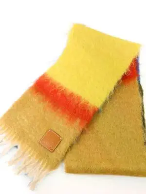 Loewe Anagram-patch Fringed Scarf