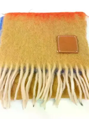 Loewe Anagram-patch Fringed Scarf