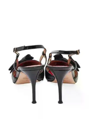Carolina Herrera Bow Detail Slingback Pumps - Black