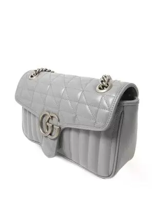 Gucci Gg Marmont Chain Shoulder Bag - Grey