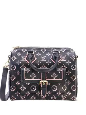LOUIS VUITTON Speedy Bandouliere 25 Satchel - Black