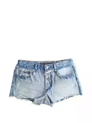 Alexander Wang Deconstructed Frayed-edge Shorts - Blue