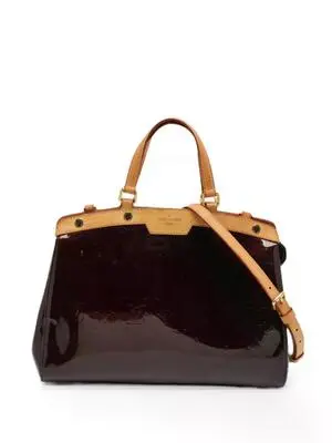 LOUIS VUITTON Monogram Vernis Brea Mm Amarante Tote Bag