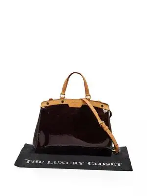 LOUIS VUITTON Monogram Vernis Brea Mm Amarante Tote Bag