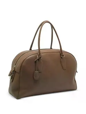 THE ROW Grained Leather Tote Bag - Brown