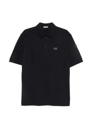 Moncler Logo-patch Chest-pocket Polo Shirt - Blue