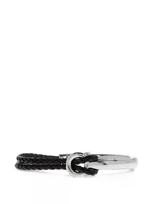 FERRAGAMO Gancini Braided-calf Leather Bracelets