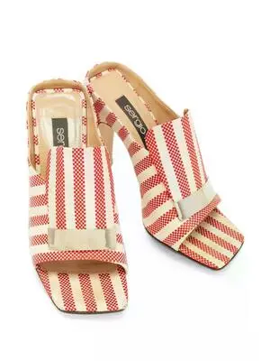 SERGIO ROSSI Portofino Striped Sandals