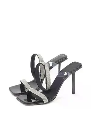 Amina Muaddi Rhinestone Embellished Heeled Sandals