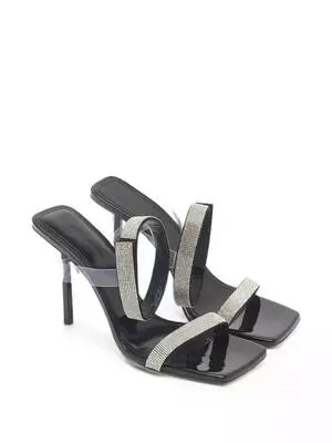 Amina Muaddi Rhinestone Embellished Heeled Sandals