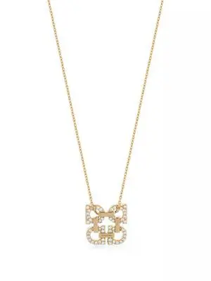 FERRAGAMO Crystal-embellished Gancini Necklace