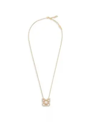 FERRAGAMO Crystal-embellished Gancini Pendant Necklace - Gold