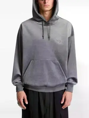 Y3 Velvet Corduroy Hoodie - Grey