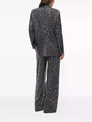 Pinko Double-breasted Jacket With Jaguar Motif And Micro-rhinestone Embellishments
