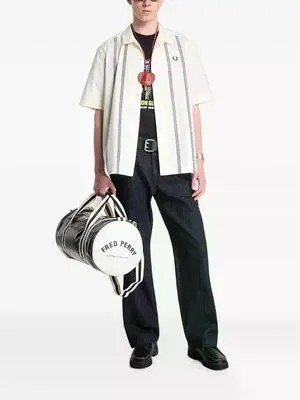 Fred Perry Placement-print Revere-collar Shirt