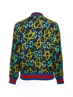 Gucci Printed Zip-up Bomber Jacket