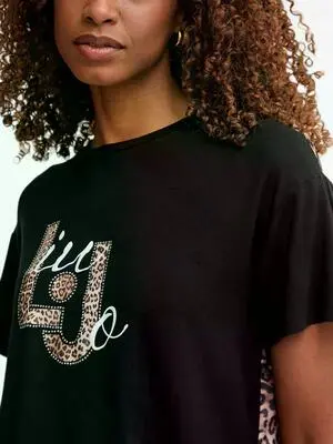 Liu Jo Leopard-print Rhinestone-embellished T-shirt