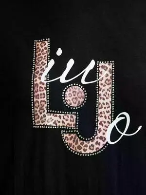 Liu Jo Leopard-print Rhinestone-embellished T-shirt