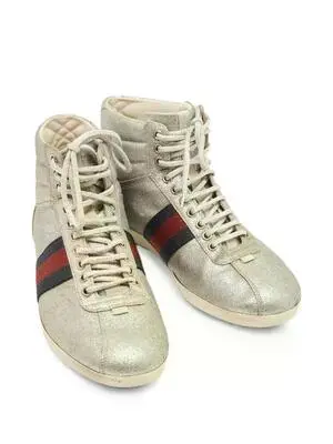 Gucci Web Glitter High-top Sneakers