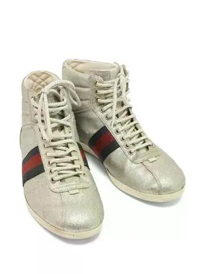 Gucci Glitter Web High-top Sneakers