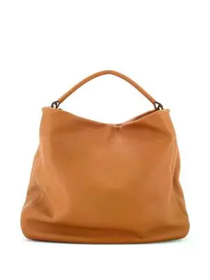 Prada Rolle Soft Grain Leather Large Hobo Bag - Brown