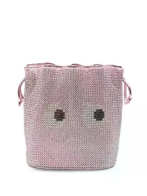 ANYA HINDMARCH Crystal-embellished Drawstring Clutch Bag