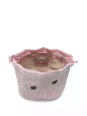 ANYA HINDMARCH Crystal-embellished Drawstring Clutch Bag