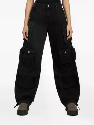 Attico Multi-pocket Cargo Jeans - Black