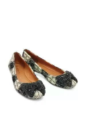 Tory Burch Crystal-bow Ballet Flats