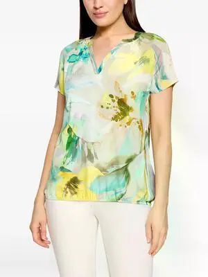 BETTY BARCLAY Floral-print Elasticated-hem Top