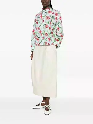 Kenzo Floral Print Cotton Shirt