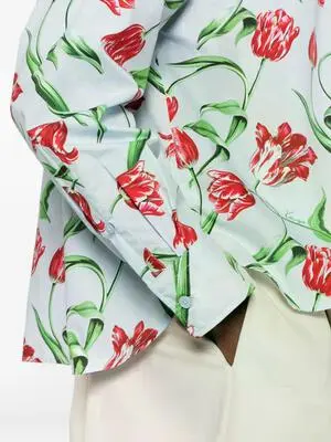 Kenzo Floral Print Cotton Shirt
