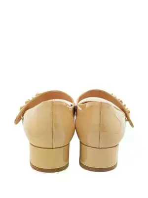 Dior Mary Jane Pumps With Logo Plaque - Neutrals