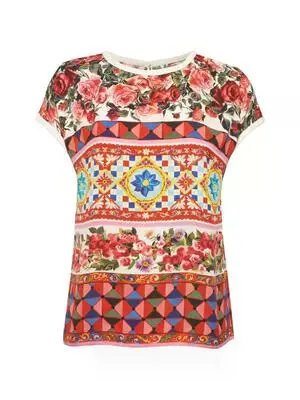 Dolce & Gabbana Floral-print T-shirt - Red