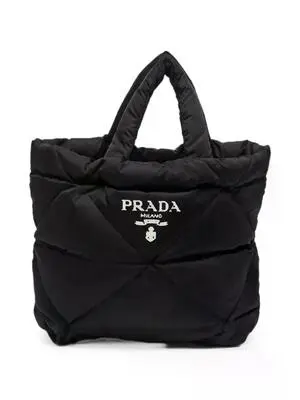 Prada Quilted Re-nylon Tote Bag - Black