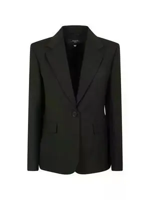 Max Mara Single-breasted Notched-lapel Blazer - Black