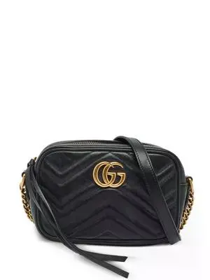 Gucci Gg Marmont Matelassé Cross Body Bag - Black