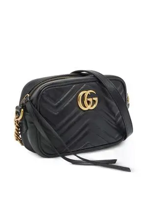 Gucci Gg Marmont Matelassé Cross Body Bag - Black