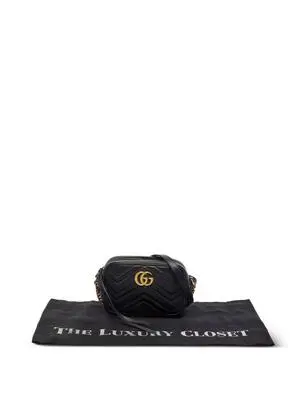 Gucci Gg Marmont Matelassé Cross Body Bag - Black