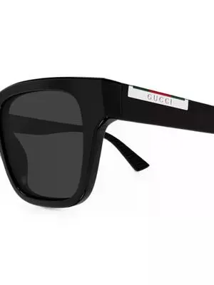 Gucci Web-stripe Square-frame Sunglasses