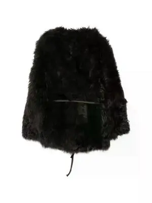 BLANCHA Belted Shearling Coat