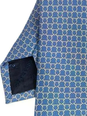 FERRAGAMO Gancini-pattern Silk Tie