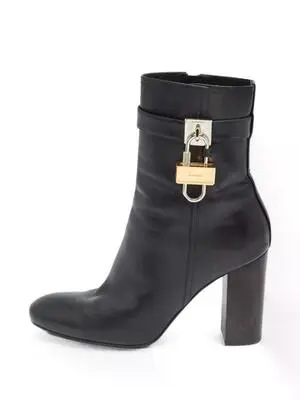 Givenchy Padlock Leather Ankle Boots - Black