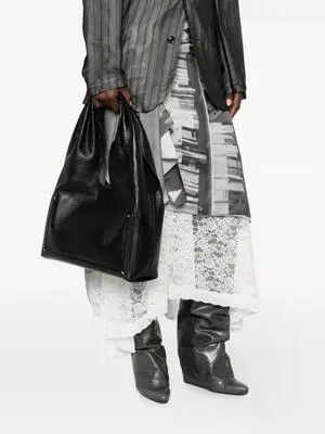 MAISON MARGIELA Leather Shoulder Bag - Black