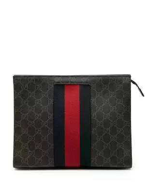 Gucci Gg Supreme Web Clutch Bag