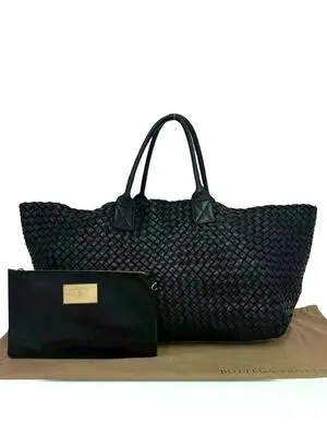 Bottega Veneta 2000-2026 Intrecciato Hippo Gm Tote Bag - Black