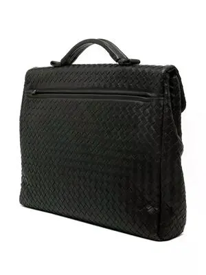 Bottega Veneta 2010 Nappa Intrecciato Briefcase Business Bag - Black