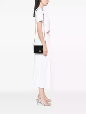Gucci Calfskin Interlocking G Wallet On Chain Crossbody Bag - Black