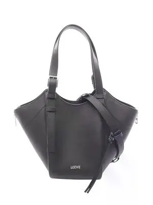 Loewe 2010-2026 Leather Hammock Flip Bag Satchel - Black